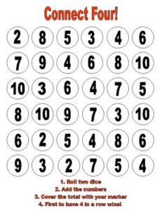 Connect Four Math Game Printable - Download & Print Free Educational ...