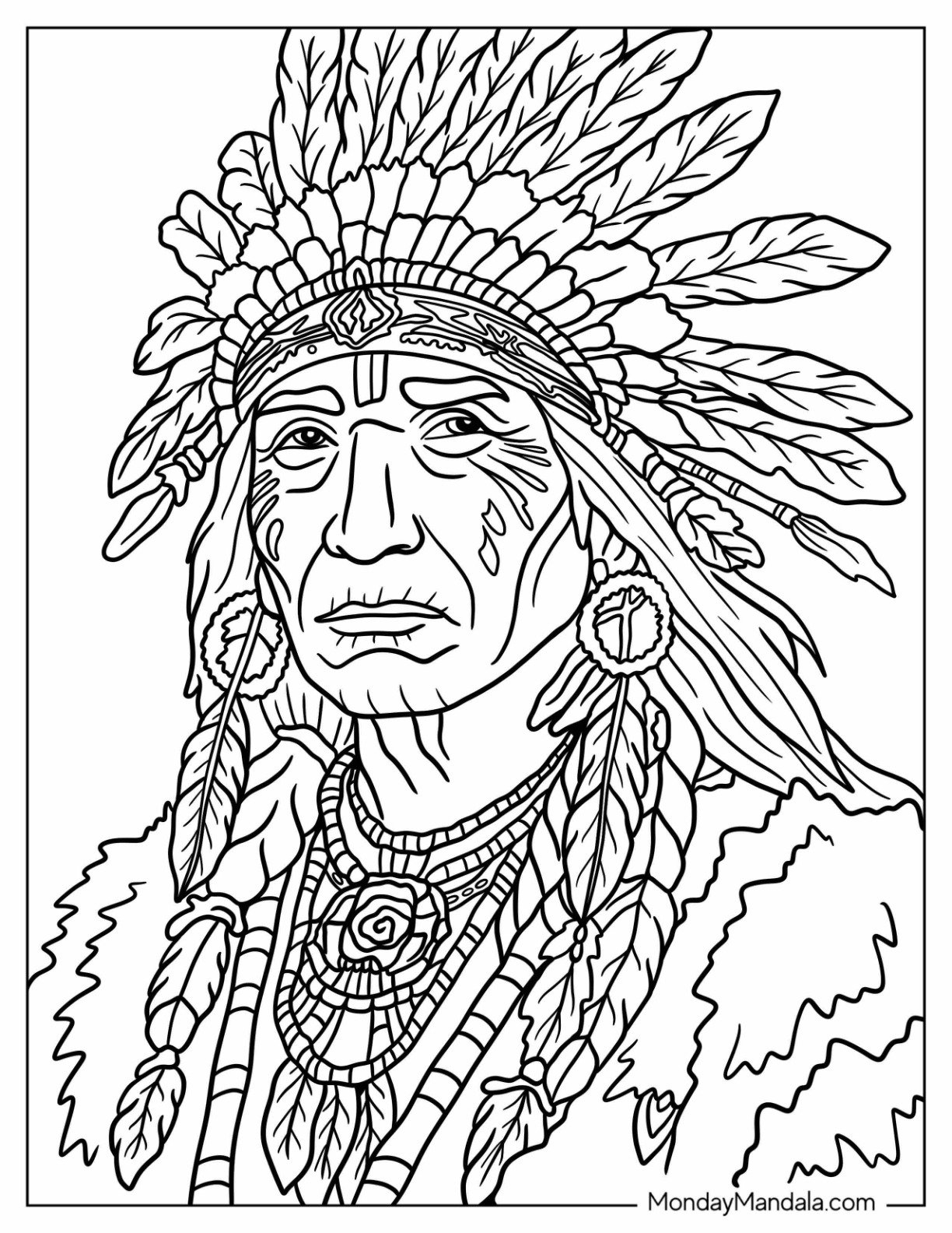Native American Coloring Pages Printables - Download & Print Free ...