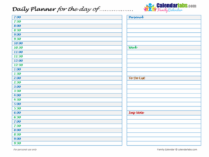 Free Printable Daily Planner 2025 - Download & Print Free Educational ...