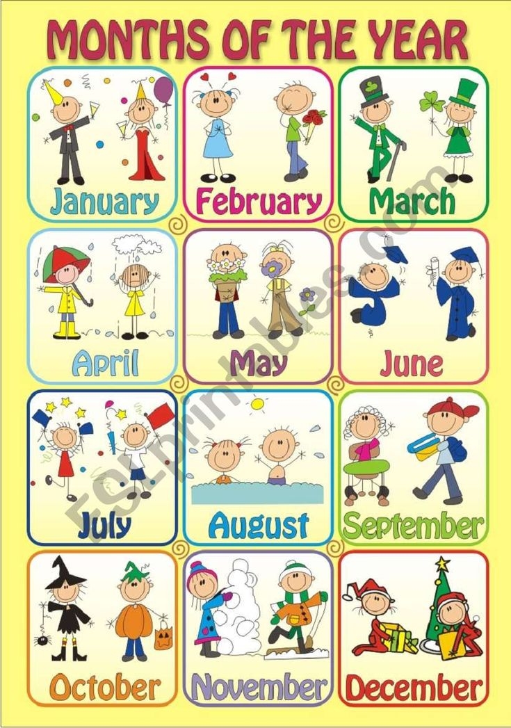 Printable Months Of The Year For Preschool - Download & Print Free ...