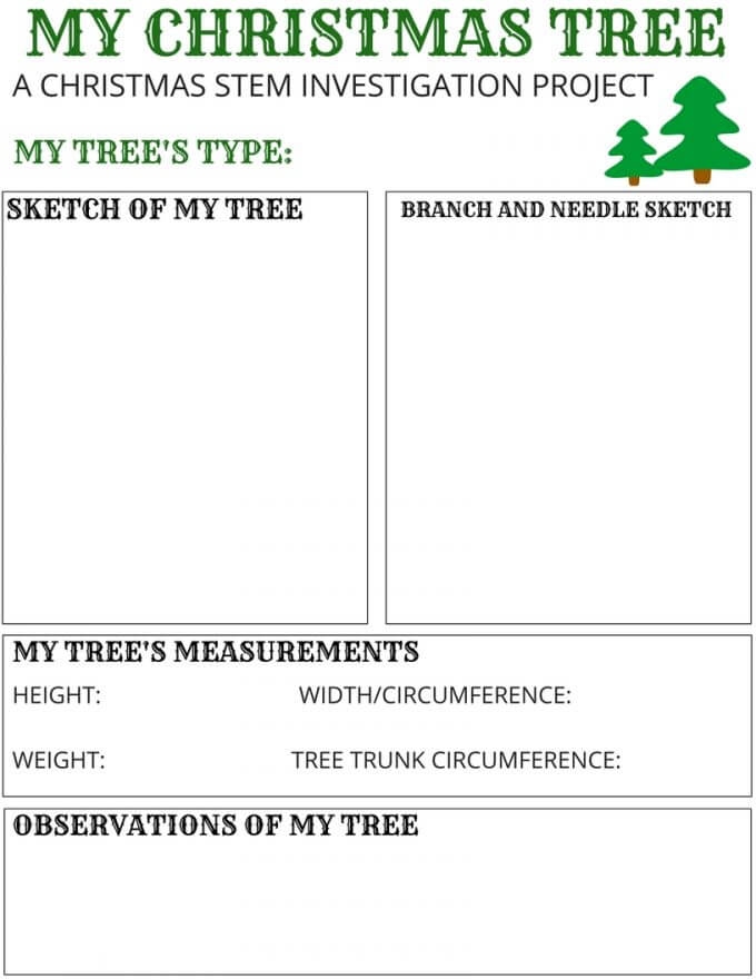 Free Christmas Tree Stem Worksheet Printable - Download & Print Free ...
