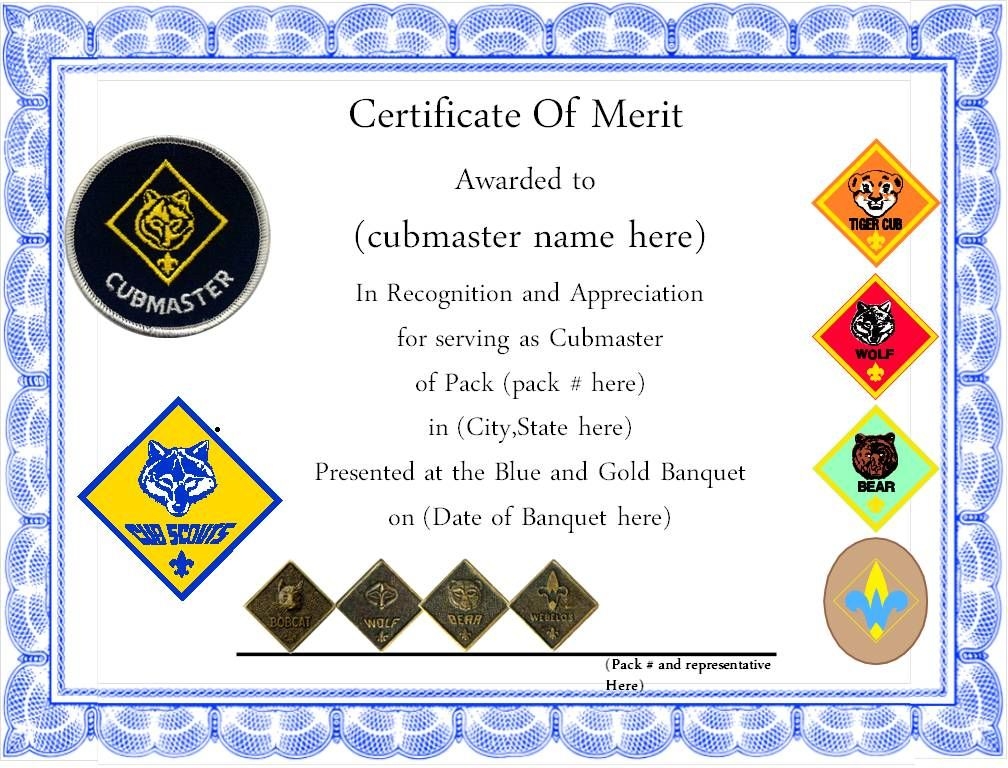 Printable Cub Scout Award Cards - Download & Print Free Educational ...