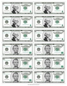 Free Printable Play Money Sheets - Download & Print Free Educational ...