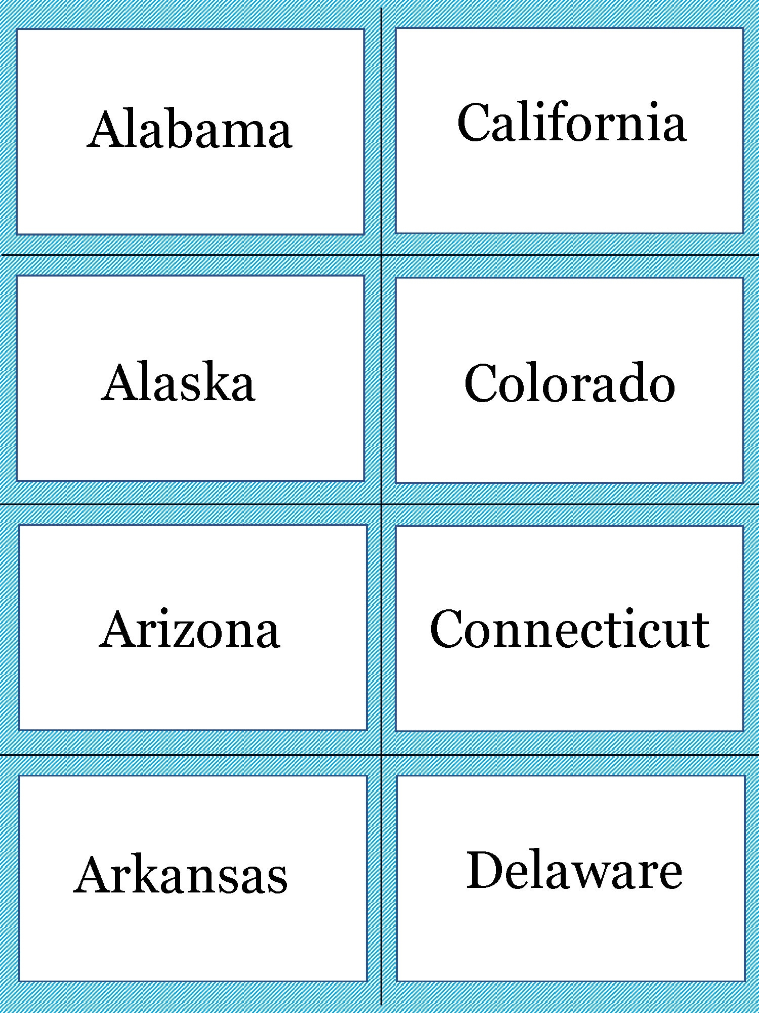 States And Capitals Flash Cards Printable - Download & Print Free ...